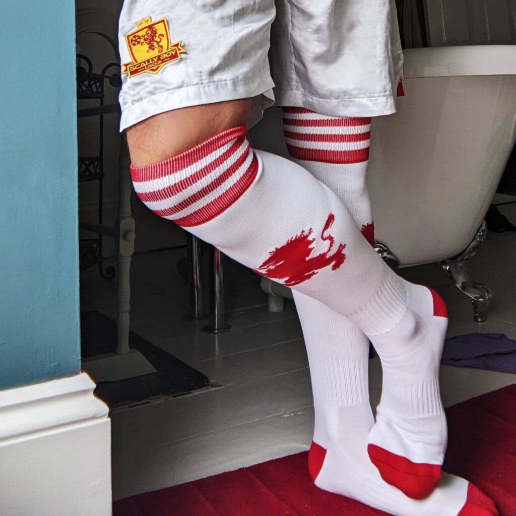Scally Boy Footy Socks White Style 02 - scallyboy.uk